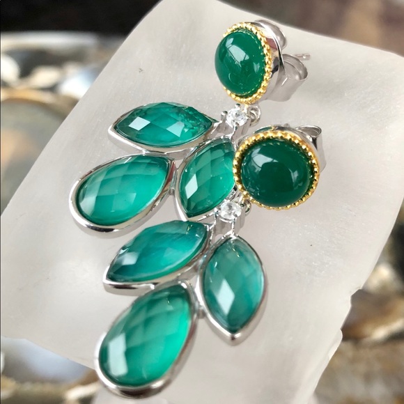 JOYA by Judy Crowell | Jewelry | Joya By Judy Crowell Green Agate 5 ...